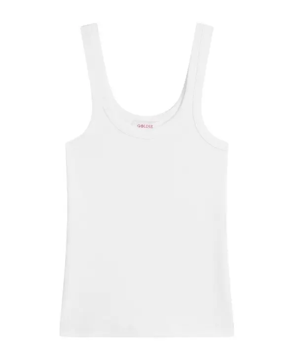 Goldie LeWinter Angeline Ribbed Tank Top - White