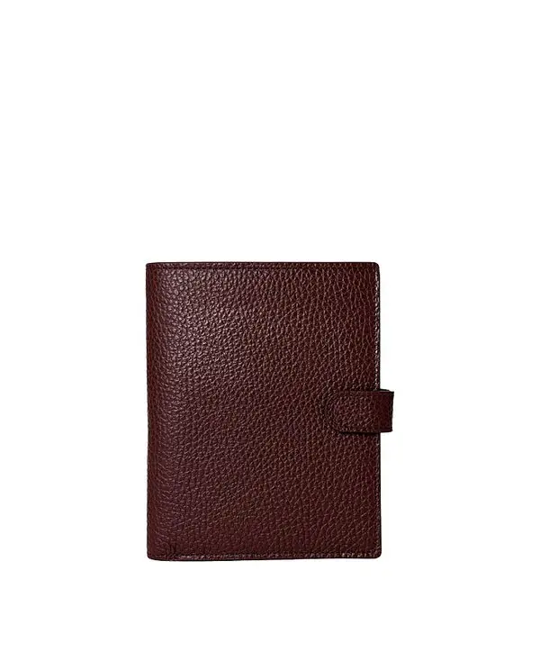 HYER GOODS Il Viaggio Leather Passport Wallet - Burgundy