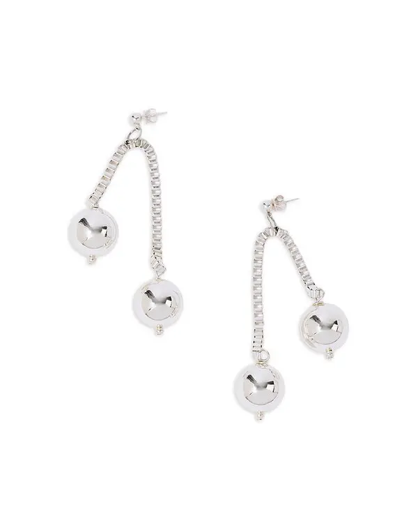PEARL OCTOPUSS.Y Chained Sphere Drop Earrings - Silver