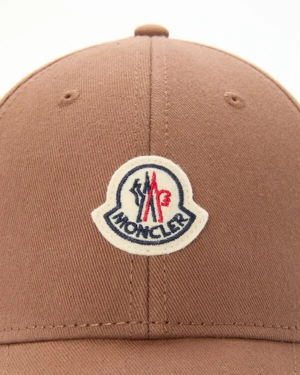 Moncler Logo Patch Baseball Cap - Brown