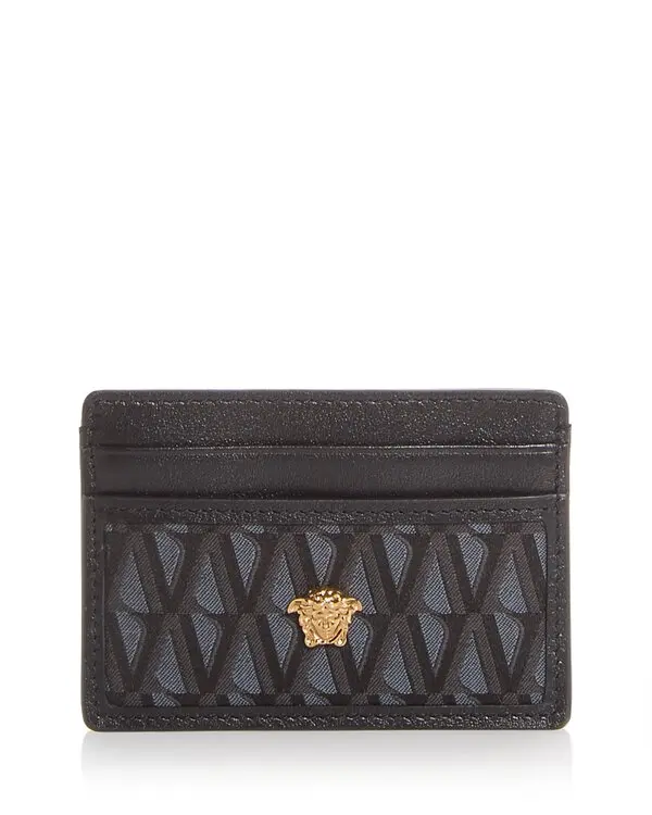 Versace Jacquard Bi-fold Wallet - Black