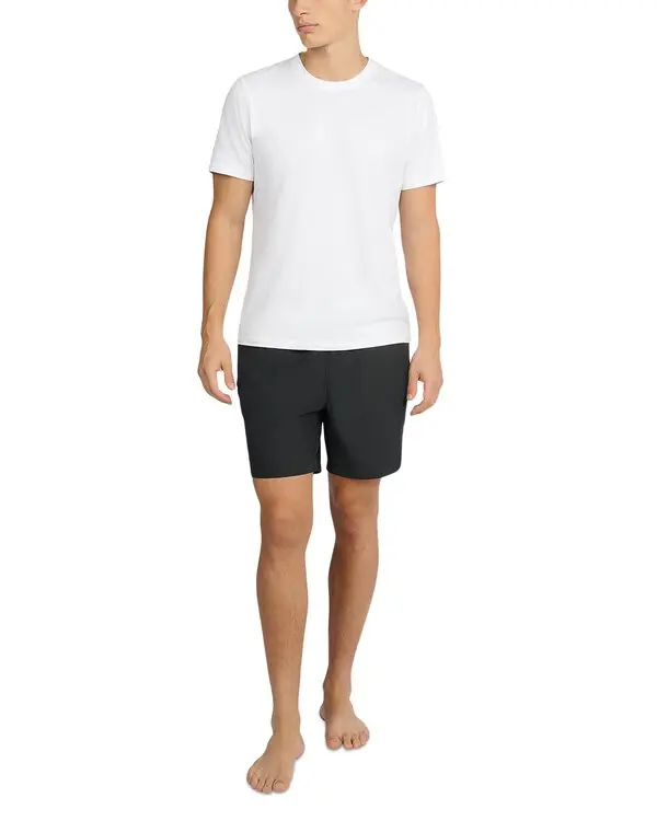 Onia Nylon Crinkle 5" Swim Trunks - Black