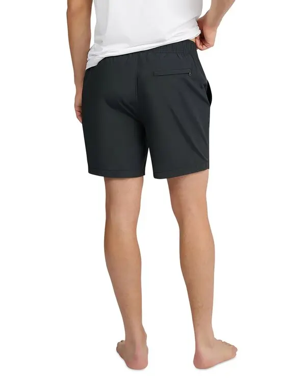 Onia Nylon Crinkle 5" Swim Trunks - Black