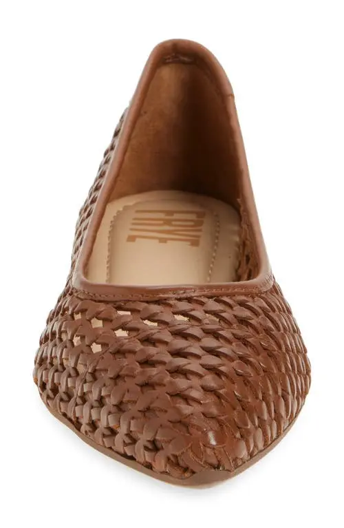Frye Heather Woven Pointed Toe Flat - Pink Rosa
