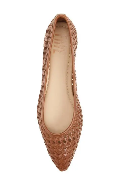Frye Heather Woven Pointed Toe Flat - Pink Rosa