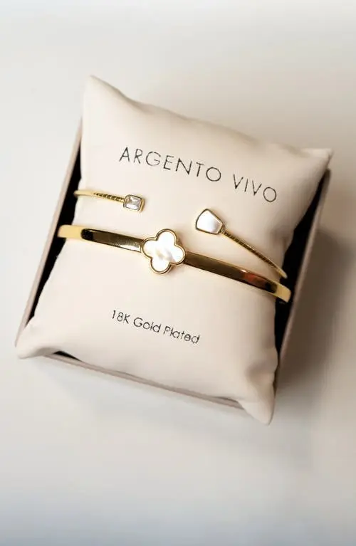 Argento Vivo Set Of 2 Mother-of-pearl Bracelets