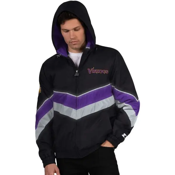 STARTER Purple Minnesota Vikings Thursday Night Gridiron Full-zip Jacket