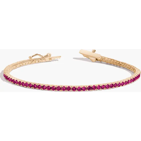 AURATE 3ct Lab Grown Tennis Bracelet - Yellow Gold Vermeil