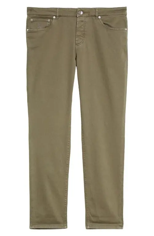 Brunello Cucinelli Overdye Stretch Cotton Twill Pants
