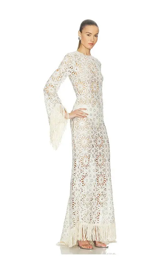 BRONX BANCO Mia Crochet Maxi Dress