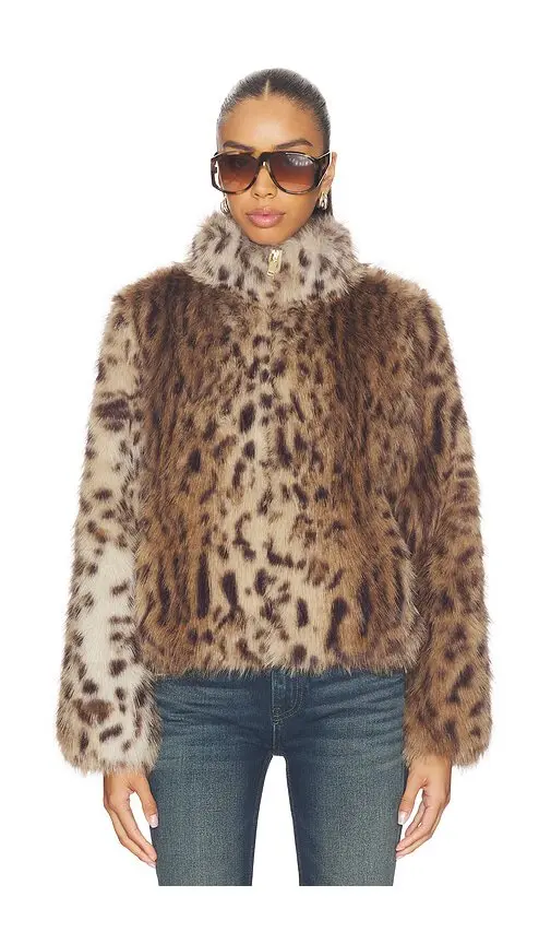 Generation Love Jamie Leopard Faux Fur Jacket - Winter Leopard