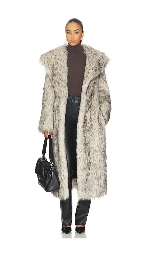 Andamane Winter Maxi Faux Fur Coat