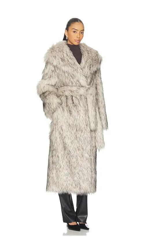 Andamane Winter Maxi Faux Fur Coat