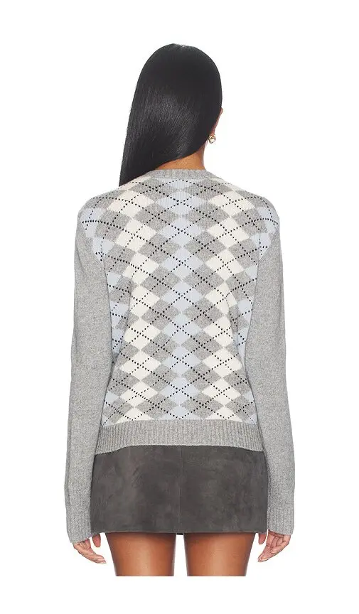 GUIZIO June Cardigan - Blue Argyle