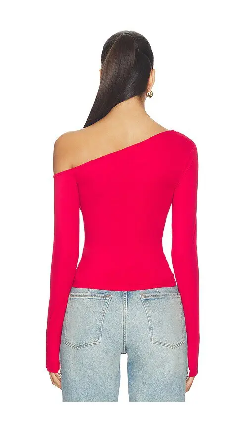 Good American Weightless Sculpting One Shoulder Top - Ruby