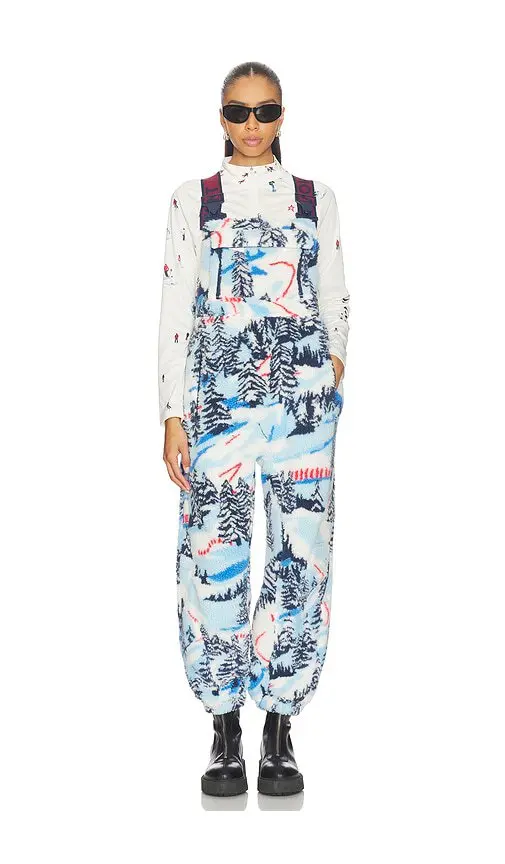 Free People Printed Hit The Slopes Salopette Jumpsuit - Alpine Combo