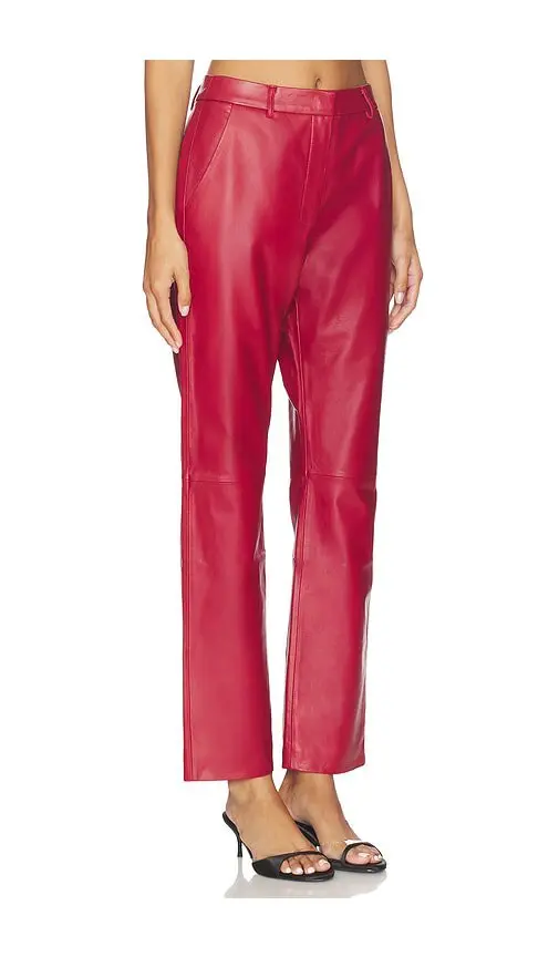 AEXAE Leather Straight Leg Pant