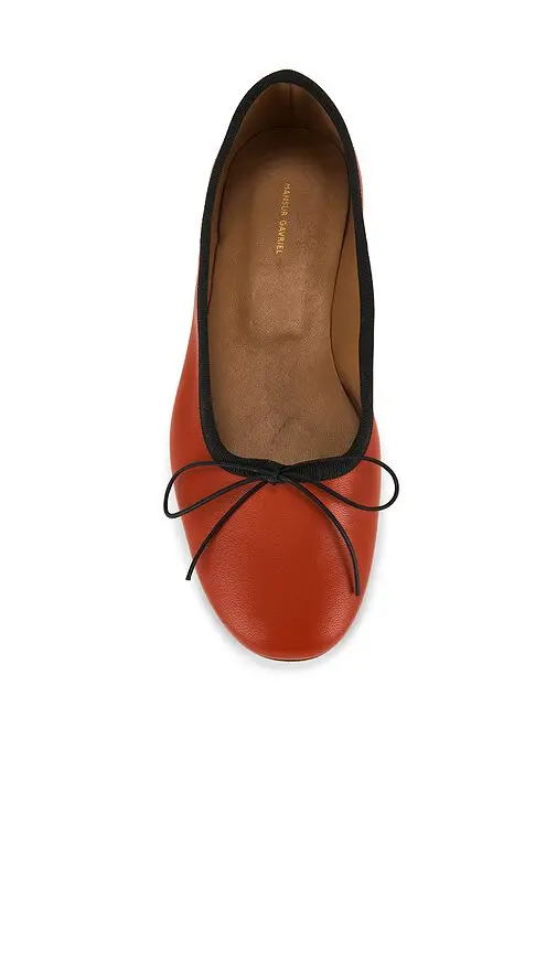 MANSUR GAVRIEL Dance Ballerina Flat - Pomodoro & Black