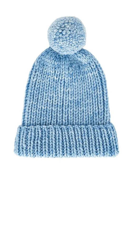 LOEFFLER RANDALL April Chunky Knit Hat - Light Blue