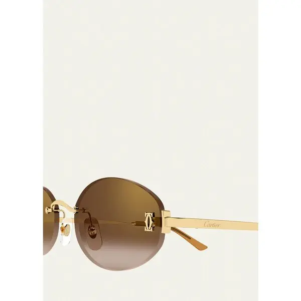 Cartier 55mm Signature C De Oval Sunglasses