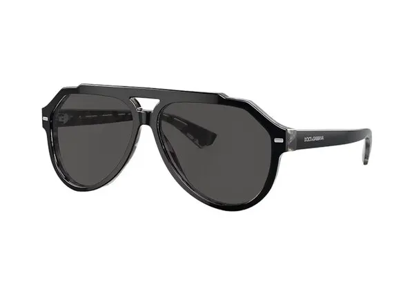 Dolce & Gabbana Aviator Sunglasses - Black On Grey Havana (dg_4452_340387_60mm)