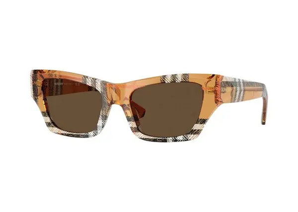 Burberry Cat Eye Sunglasses - Check Sand (be_4441u_414673_52mm)