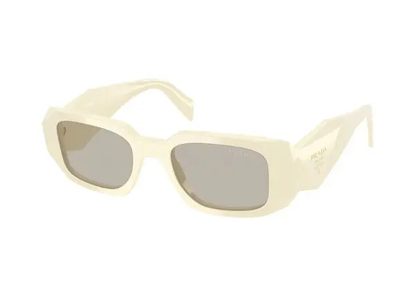 Prada Rectangle Full Rim Sunglasses - White Milk (pr_17ws_21d5j2_49mm)