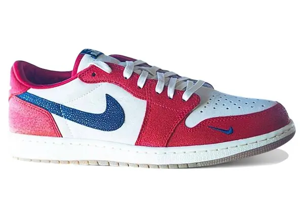 JORDAN 1 Retro Low Og Howard University Pe Sneakers - Coconut Milk/college Navy Blue/university Red