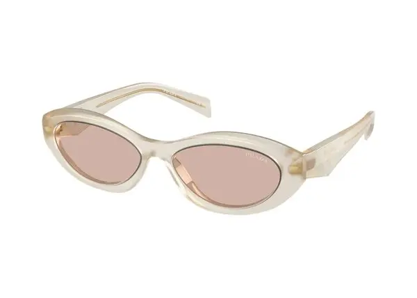 Prada Oval Full Rim Sunglasses - Opal Milk (pr_26zs_12v4i2_55mm)