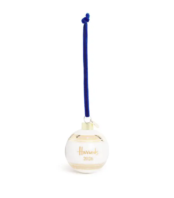 Harrods Ceramic 2026 Bauble - White