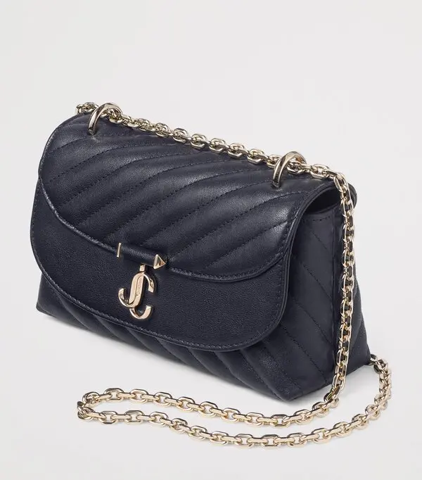 JIMMY CHOO Medium Quilted Leather Curve Cross-body Bag - Blue