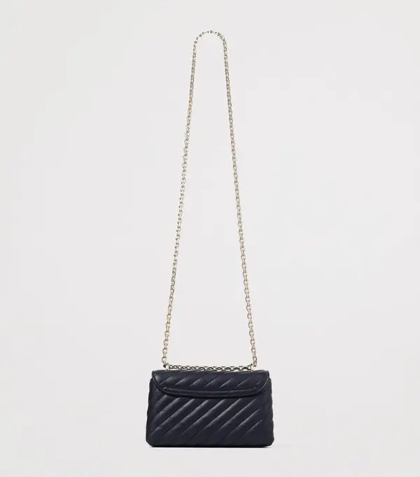 JIMMY CHOO Medium Quilted Leather Curve Cross-body Bag - Blue