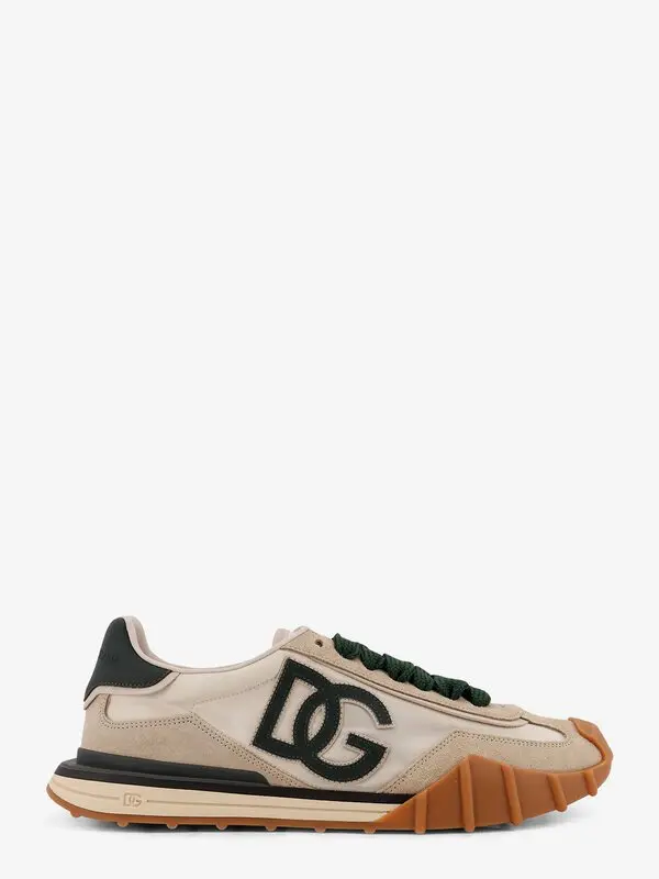 Dolce & Gabbana Nylon And Suede Sneakers With Dg Logo