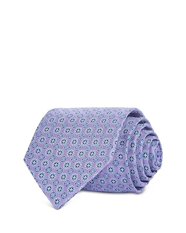 Bloomingdale'S Silk Medallion Neck Tie - Light Blue