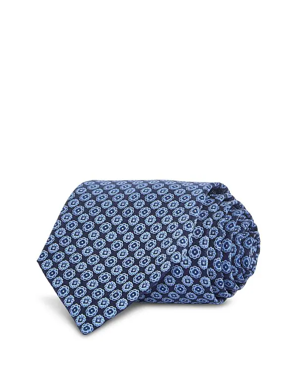 Bloomingdale'S Silk Medallion Neck Tie - Navy