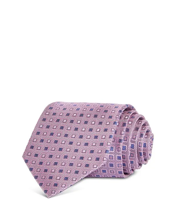 Bloomingdale'S Silk Geometric Neck Tie - Pink