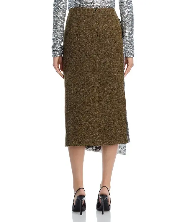 Rabanne Tweed Sequin Long Skirt