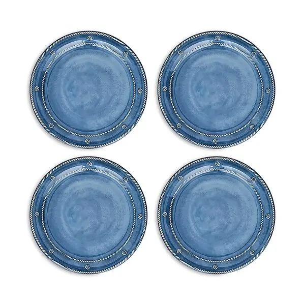JULISKA Berry & Thread Melamine Dinner Plate, Set Of 4 - Blue