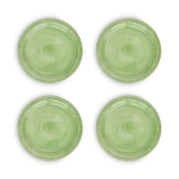 JULISKA Berry & Thread Melamine Dessert/salad Plate, Set Of 4 - Green