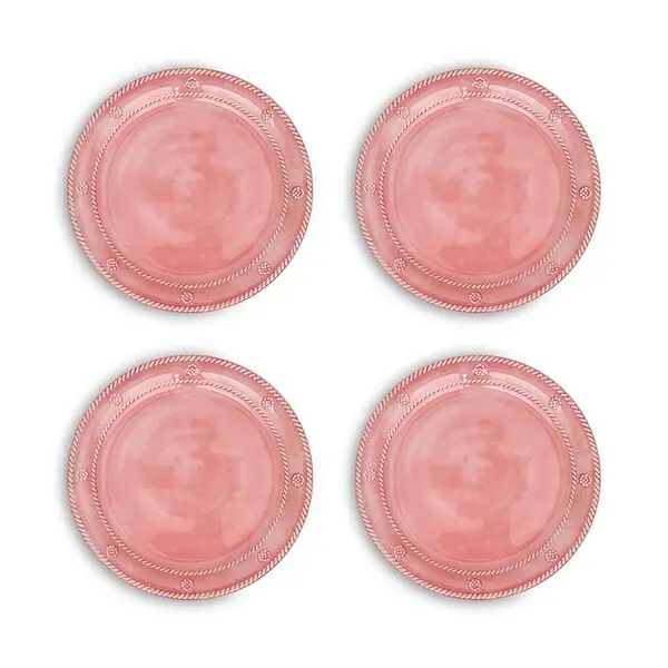 JULISKA Berry & Thread Melamine Dessert/salad Plate, Set Of 4 - Pink