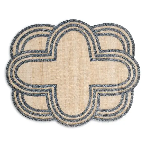 JULISKA Scallop Stripe Placemat - Blue