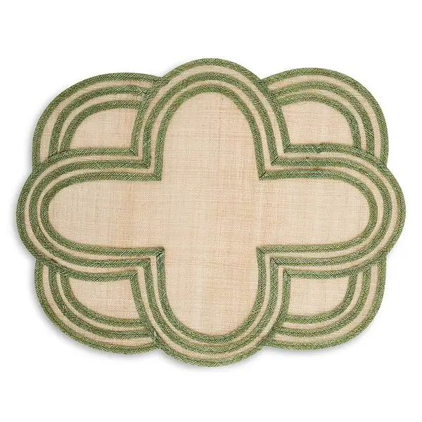 JULISKA Scallop Stripe Placemat - Green