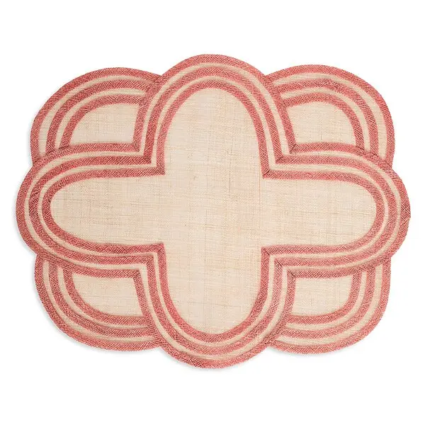 JULISKA Scallop Stripe Placemat - Pink