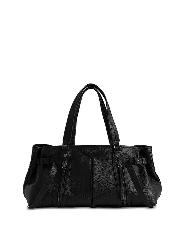 Zadig&Voltaire Sunny Leather Shopper Tote - Black