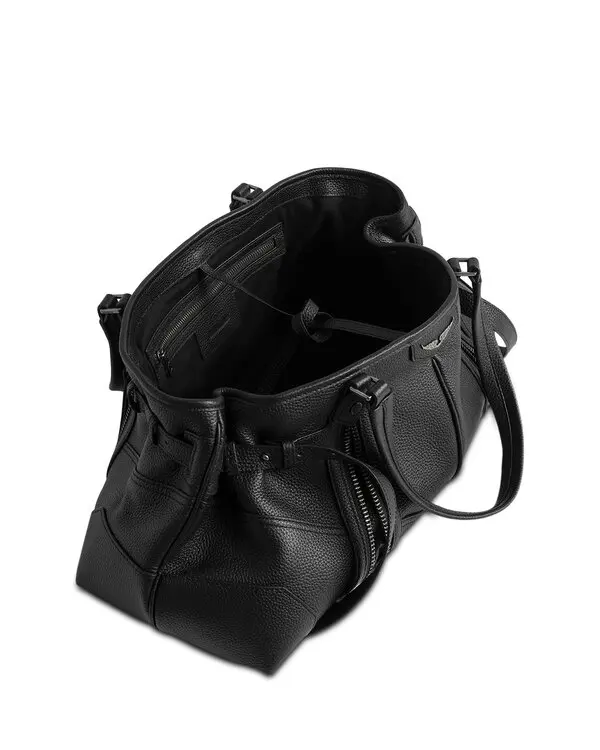 Zadig&Voltaire Sunny Leather Shopper Tote - Black