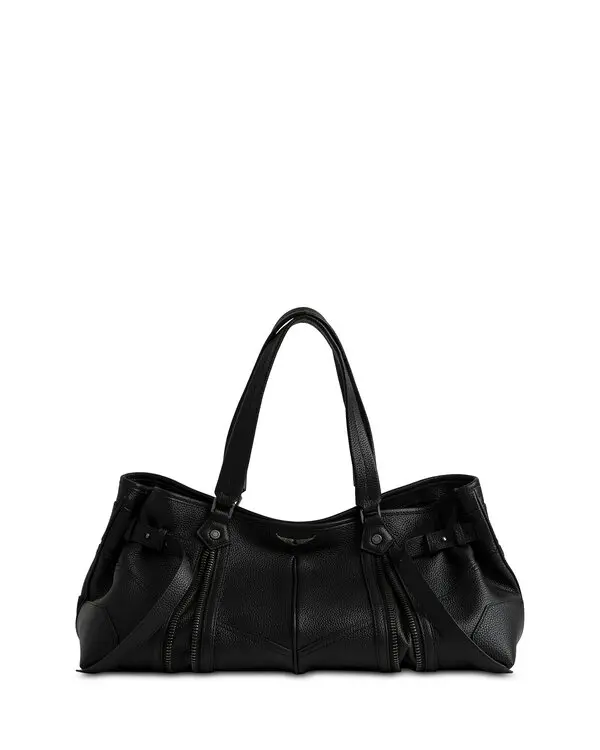 Zadig&Voltaire Sunny Leather Shopper Tote - Black