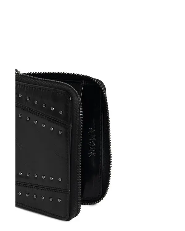 Zadig&Voltaire Mini Zv Studded Vintage Patent Leather Wallet