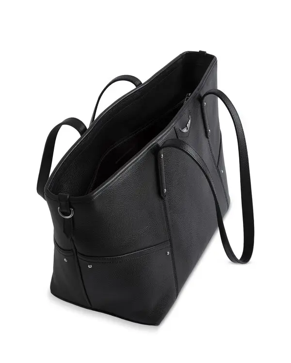 Zadig&Voltaire Leather Shopper Tote - Black