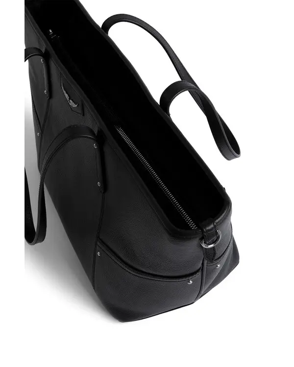 Zadig&Voltaire Leather Shopper Tote - Black