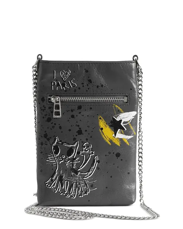 Zadig&Voltaire X Humberto Cruz Rock Leather Phone Pouch - Road